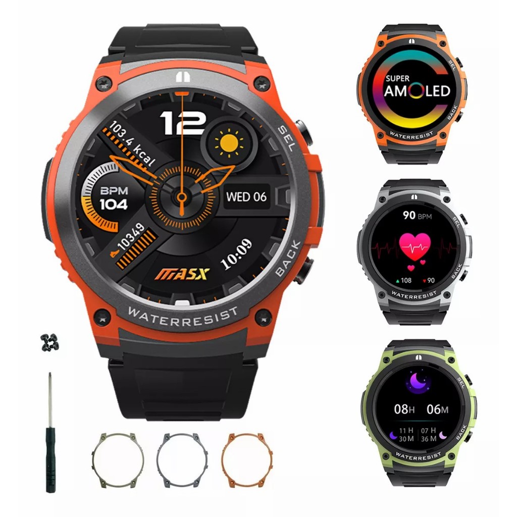 Masx Dm55 Smartwatch 1.43 Tela Hd Amoled Chamada Bluetooth | Shopee Brasil