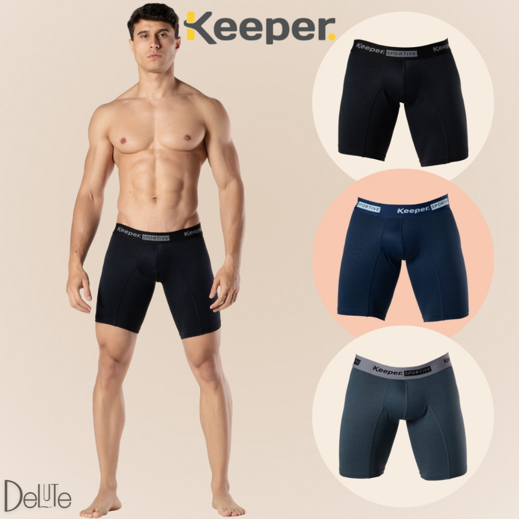 Kit com 3 Cueca Boxer keeper Modelo Long Leg Esportiva Anti Assaduras ...