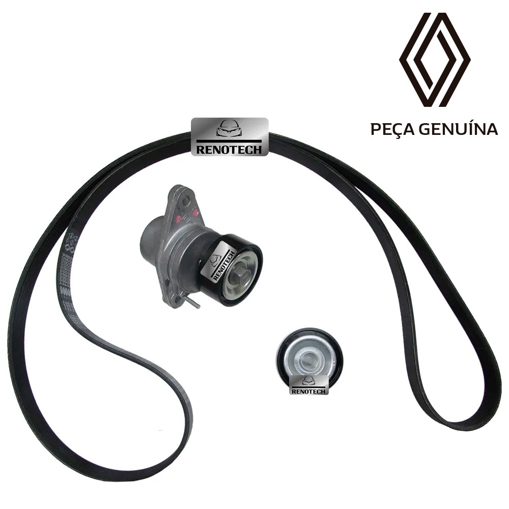 117206838R KIT CORREIA TENSOR ALTERNADOR 1.6 8/16V 6PK1822 SANDERO DUSTER SYMBOL LOGAN | Shopee ...