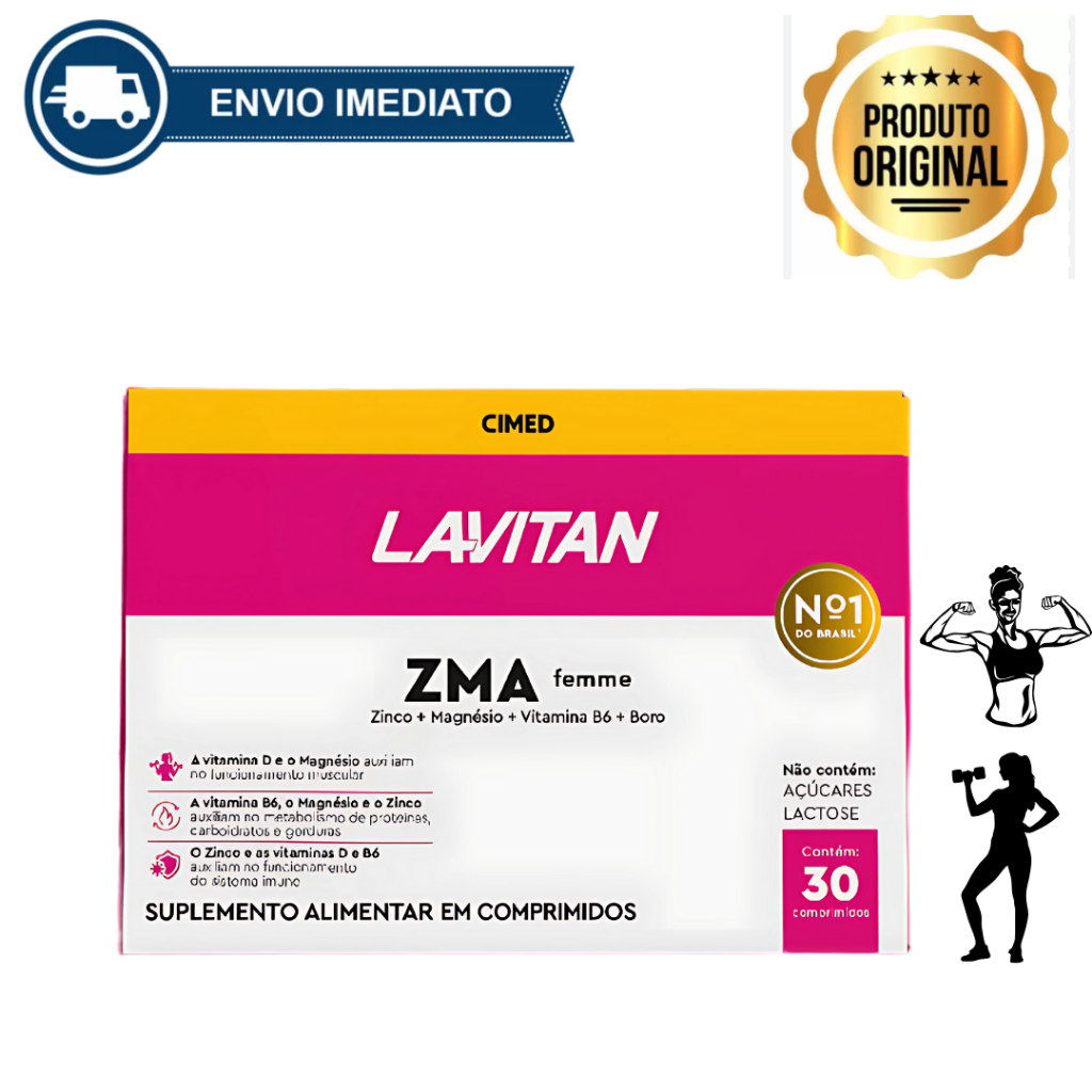 Lavitan ZMA Femme – Zinco, Magnésio, Vitamina B6 e Boro - 30 ...