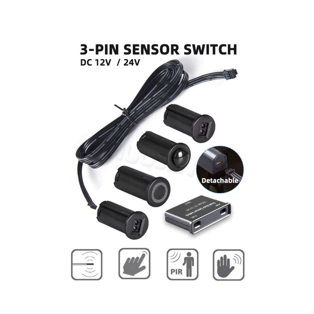 DC12-24 V IR Interruptor Sensor De Movimento Da Varredura Detector 3A ...