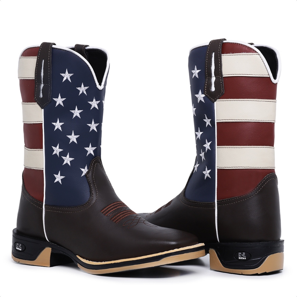 Bota Texas Jumper Americana Usa Bandeira Bota Texana Masculina Country ...