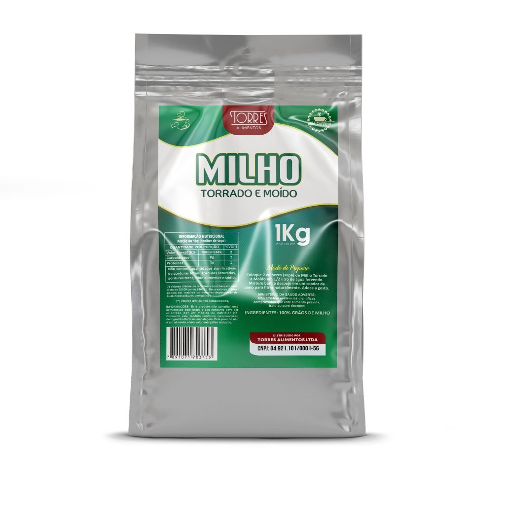 Milho Torrado e Moído 1kg Torres | Shopee Brasil
