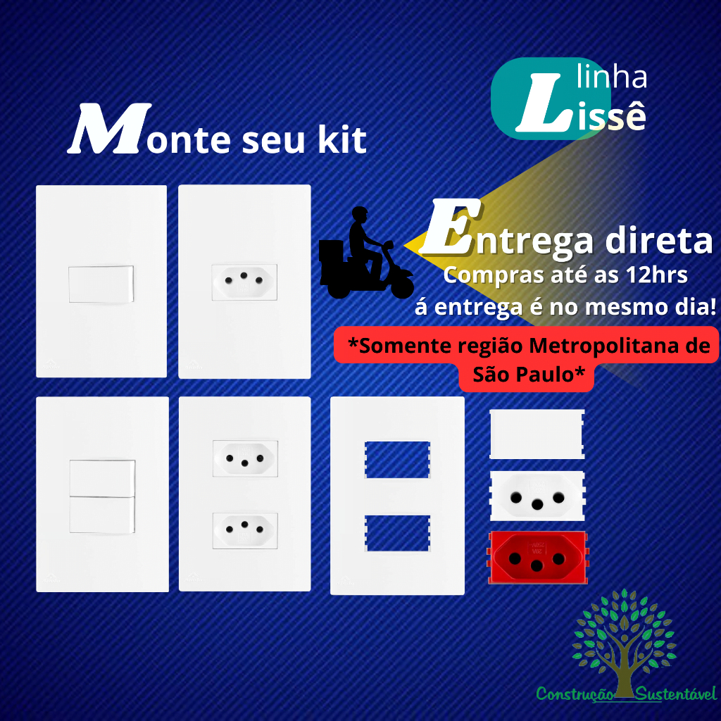 Tomada com Interruptor, 10A, 20A, Simples, Paralelo, Dupla, Tripla ...