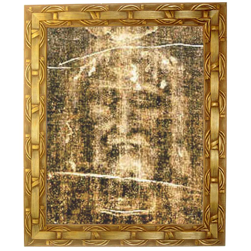 Quadro decorativo e religioso da Face de Jesus Cristo, Santo Sudário de ...