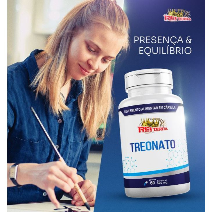 Treonato de Magnésio 500mg 60 cápsulas Treonina Memória Alzheimer | Shopee Brasil