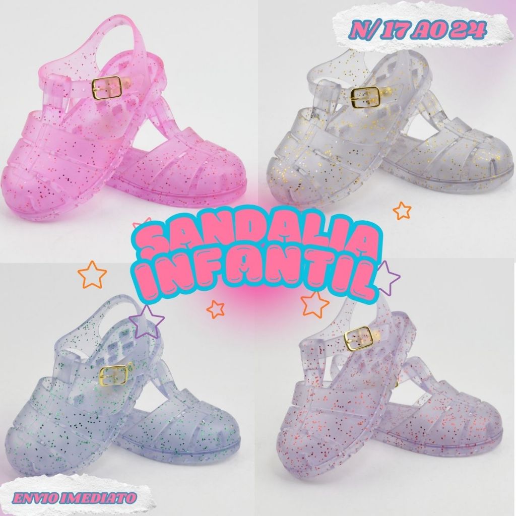Sandália Infantil Mini Melissa Melissinha Sandalhinha Baby Cristal com ...