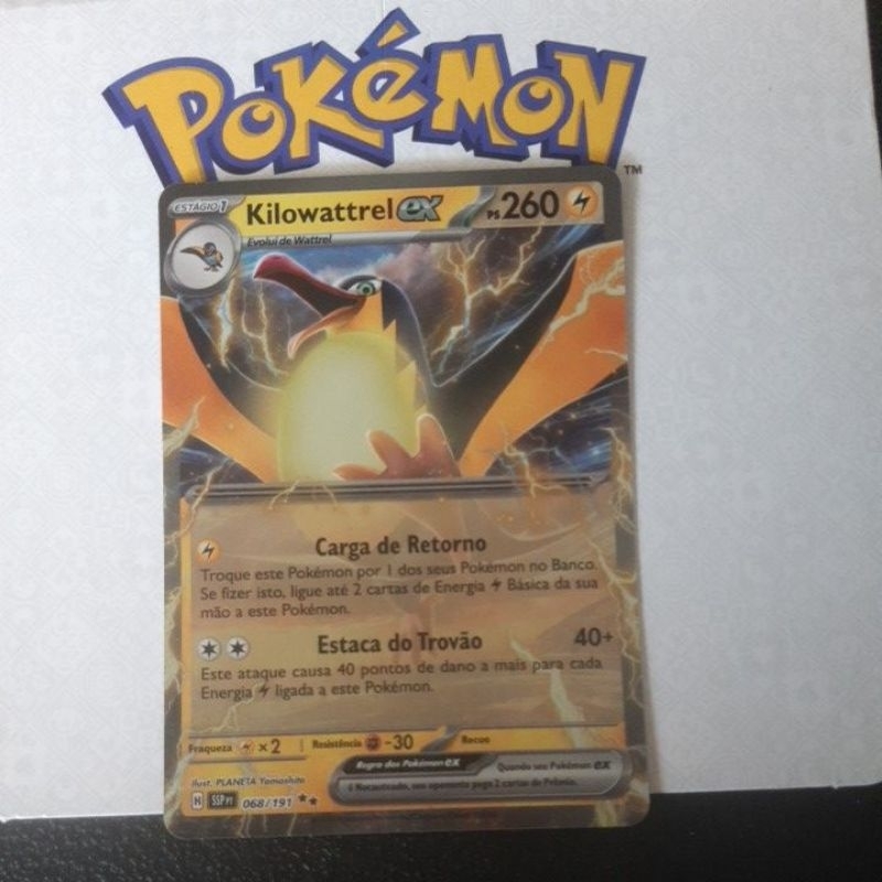Carta Card Pokémon Kilowattrel Ex | Shopee Brasil