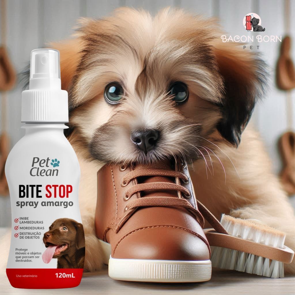 Bite Stop Pet Clean Spray Amargo Adestrador Anti lambida, Mordedura e ...