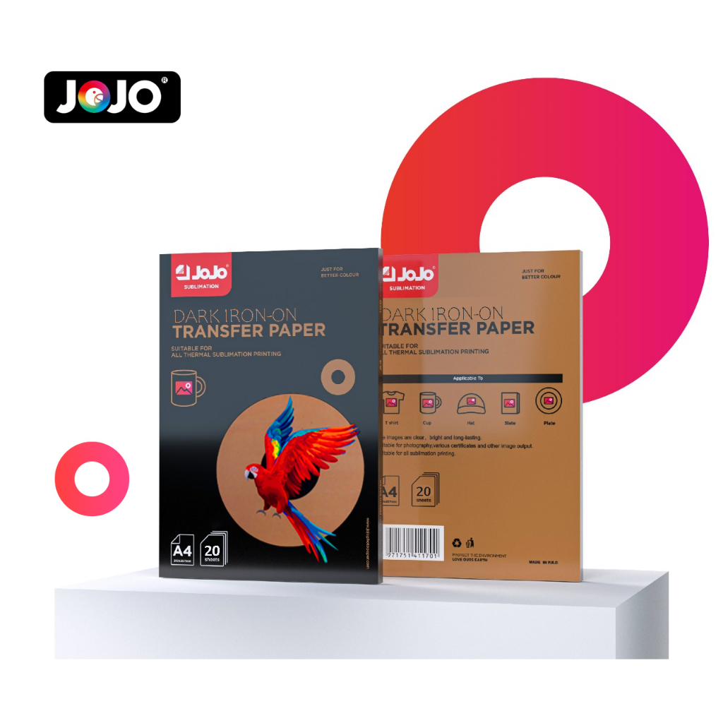 Papel Transfer JOJO A4 20 Folhas Para Impressoras a Jato de Tinta Tecidos Escuros | Shopee Brasil
