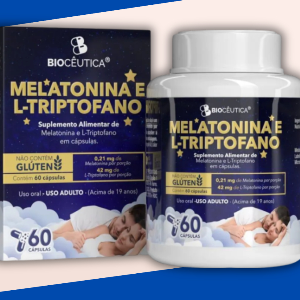 Suplemento Alimentar Melatonina e Triptofano - 60 cápsulas - BioCêutica ...