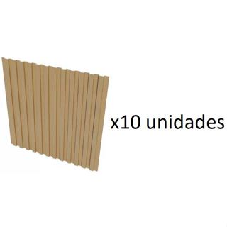 Placa Ripada Marrom Revestimento Pvc 50x50 Premium 10 unidades | Shopee ...