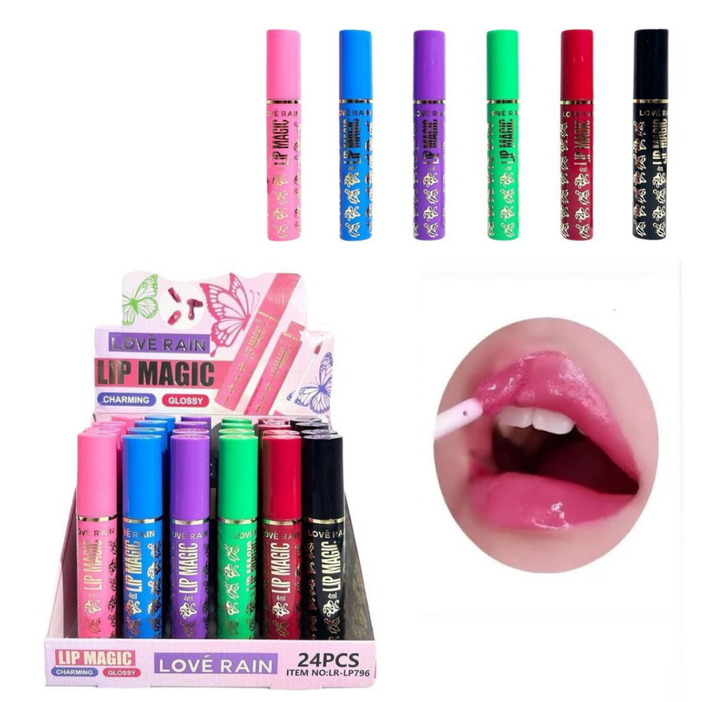 Kit Batom Lip Gloss Magico 24 horas Batom da Vovo Love Rain | Shopee Brasil