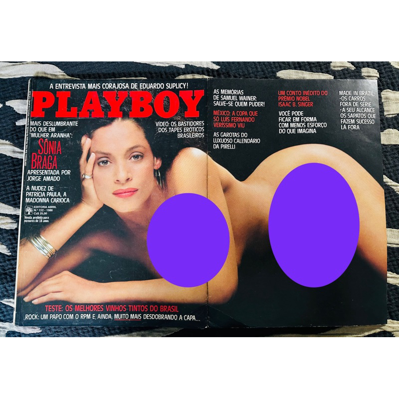 Revista Playboy 86 Sônia Braga Xuxa Rebecca Ferratti | Shopee Brasil