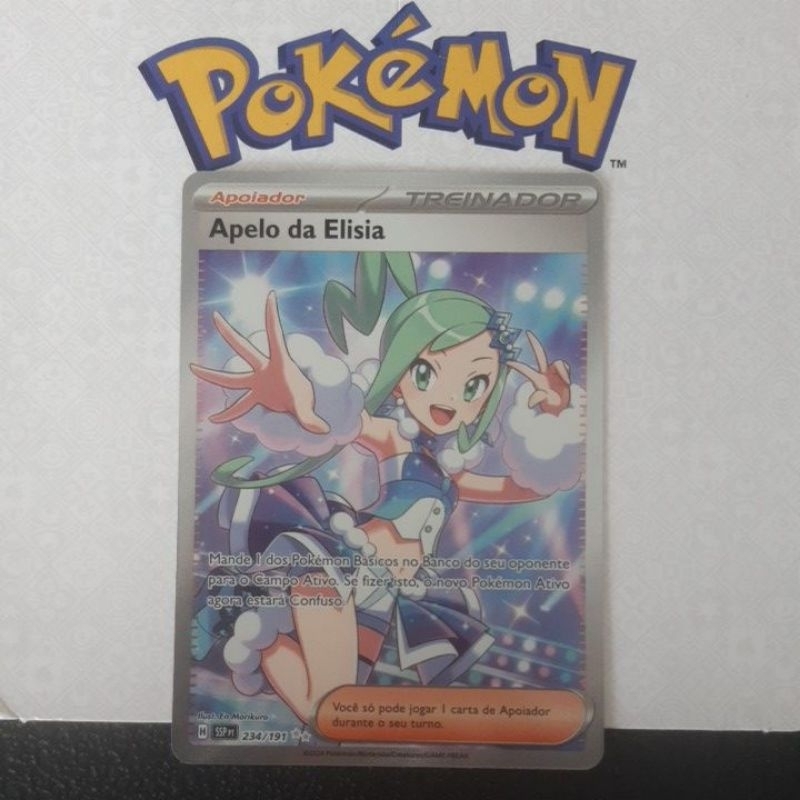 Carta Card Pokémon Treinador Apelo De Elisia | Shopee Brasil