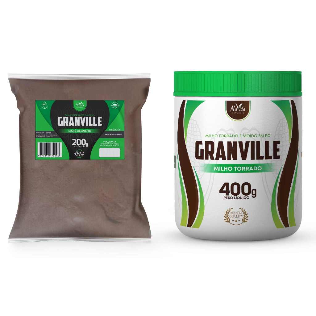 Milho Torrado E Moído (Café De Milho) 400g pote + 200g Navida Naturais ...