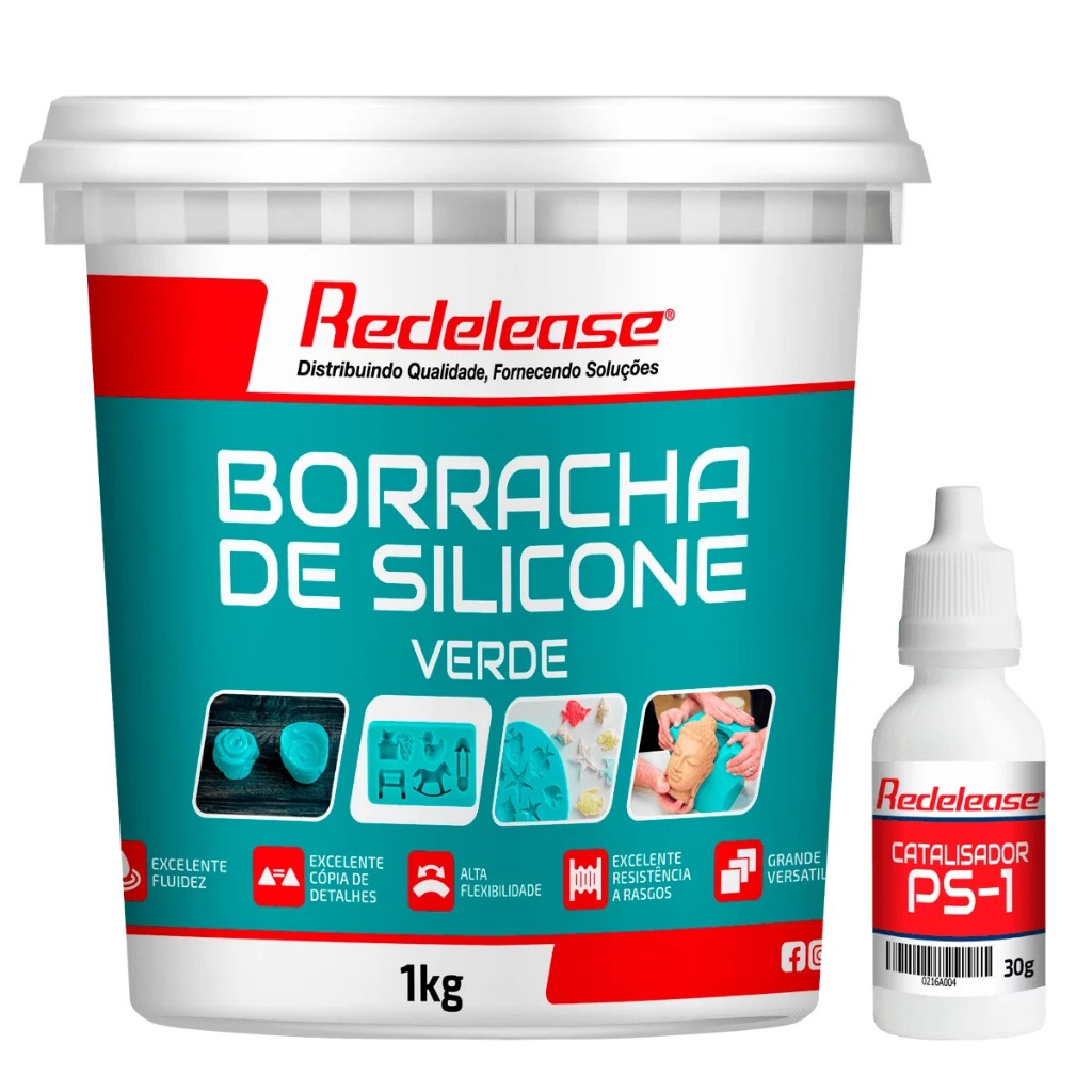 Borracha De Silicone Verde Alta Flexibilidade Moldes redelease 1kg ...