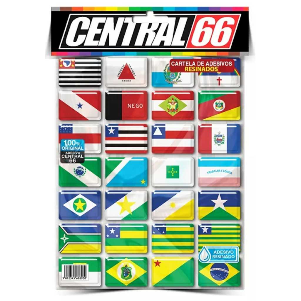 Kit Adesivos Bandeiras Estados do Brasil Resinados | Shopee Brasil