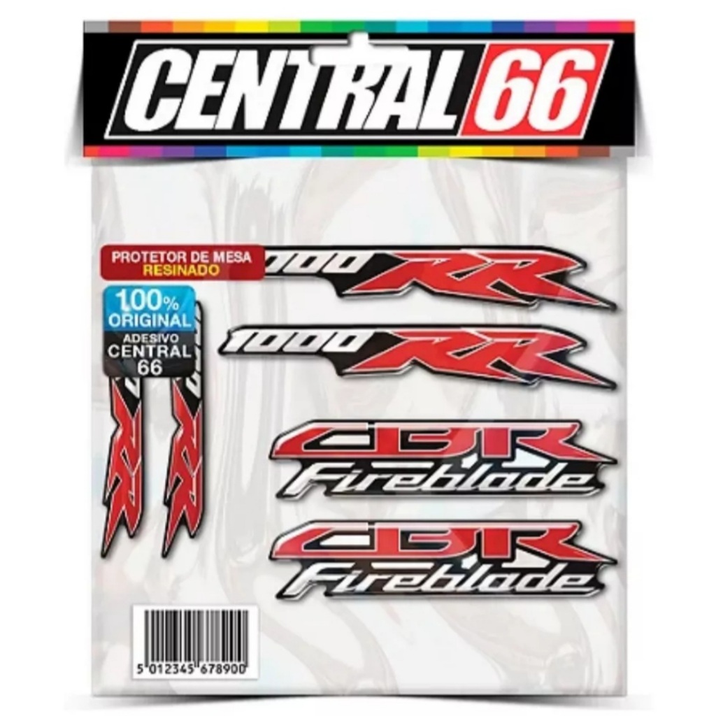 Kit Adesivos Honda Cbr 1000rr Fireblade Vermelho Resinados | Shopee Brasil