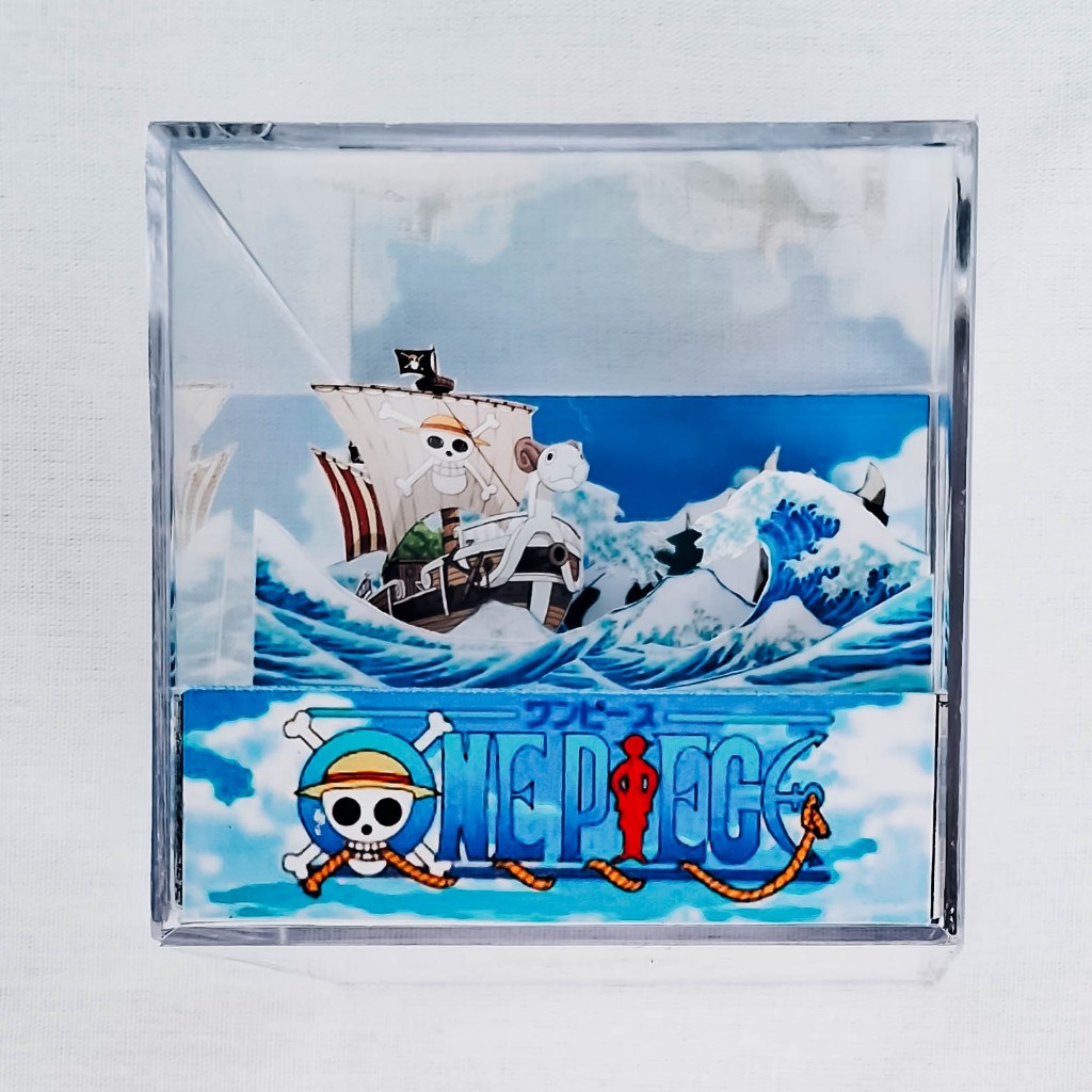 Cubo Diorama One Piece | Going Merry + Momoo | Shopee Brasil