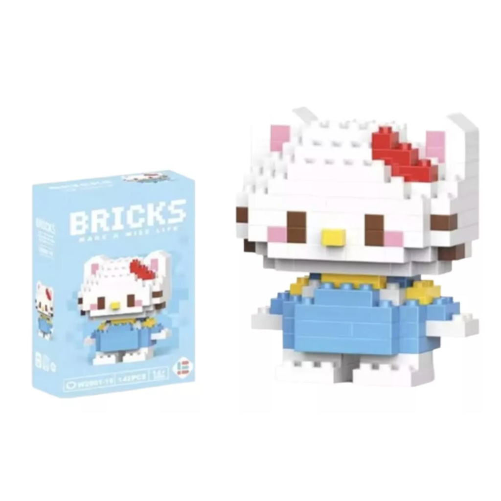 Blocos De Montar Bricks - Personagem 8-bit Hello Kitty | Shopee Brasil