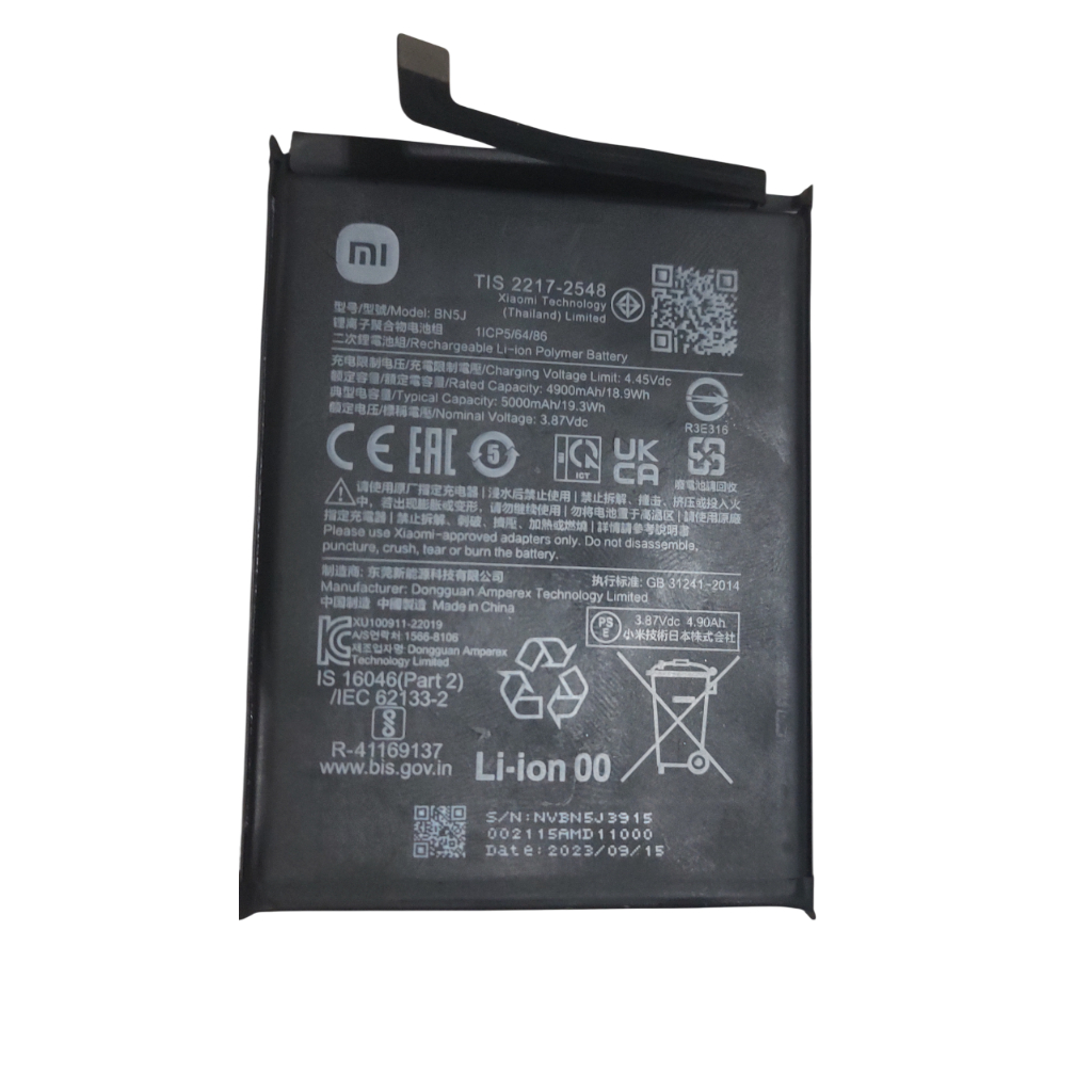 Bateria Bn5j Para Redmi Note 12 (5g) Note 12t Pro Poco X5 5g Original ...
