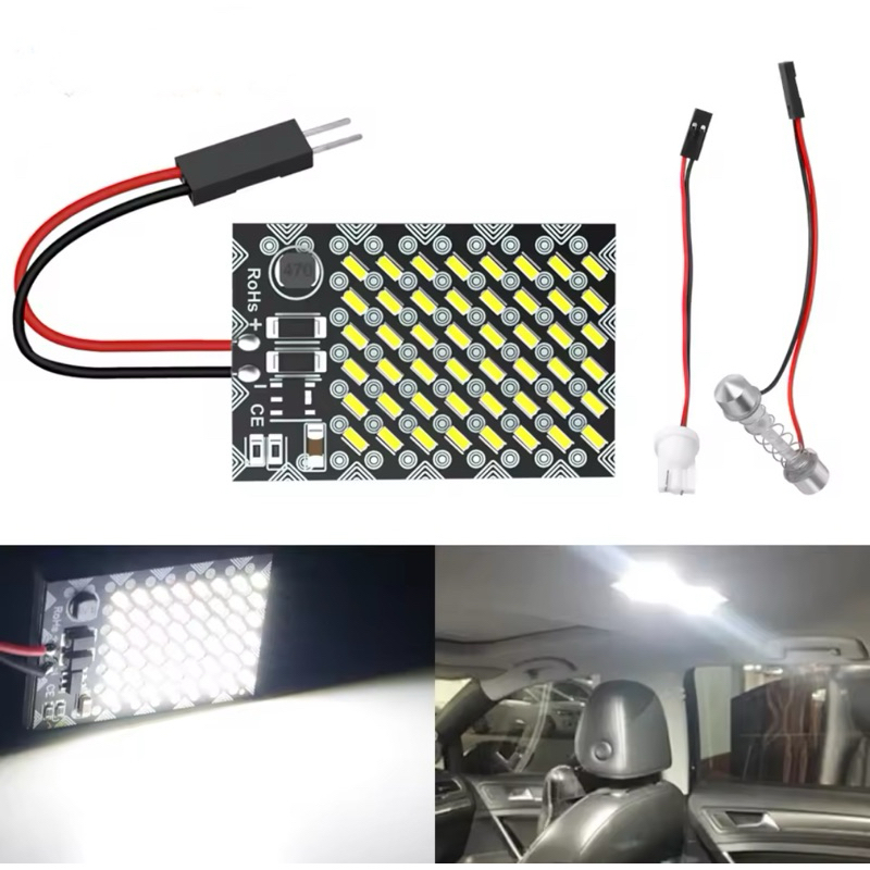 Placa Lâmpada Led 48 Leds Branca Chip 470 - 6000K 12V 3014 Carro ...