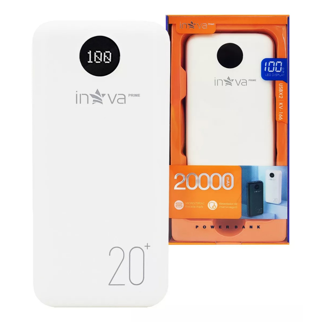 inova Power Bank Carregador Portátil Display de energia de grande ...