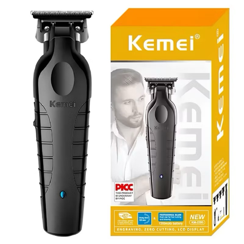 Kemei-2299 Professional Hair Trimmer Detailer Barber Electric Clipper Cordless | Shopee Brasil