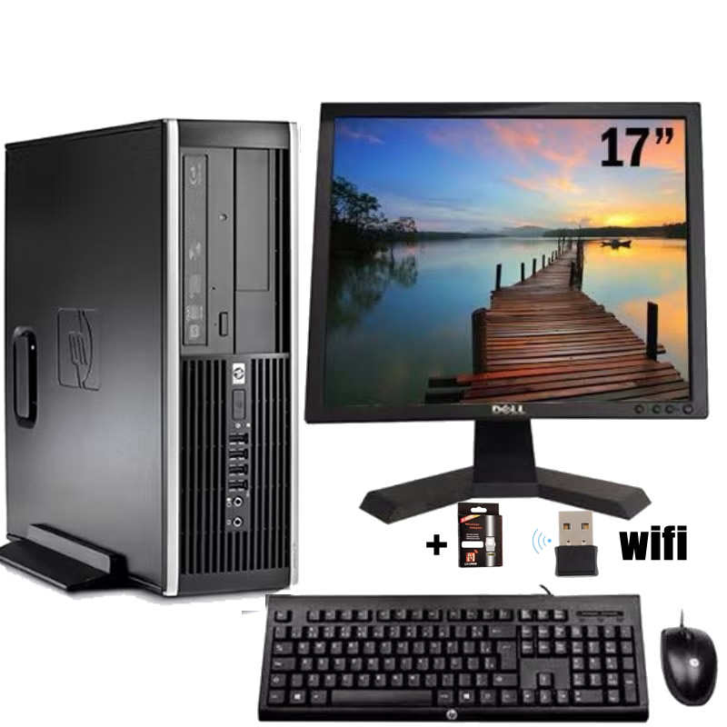Computador completo HP Compaq 4000 Core2 Duo E5400 com wifi! 4gb Ram ...