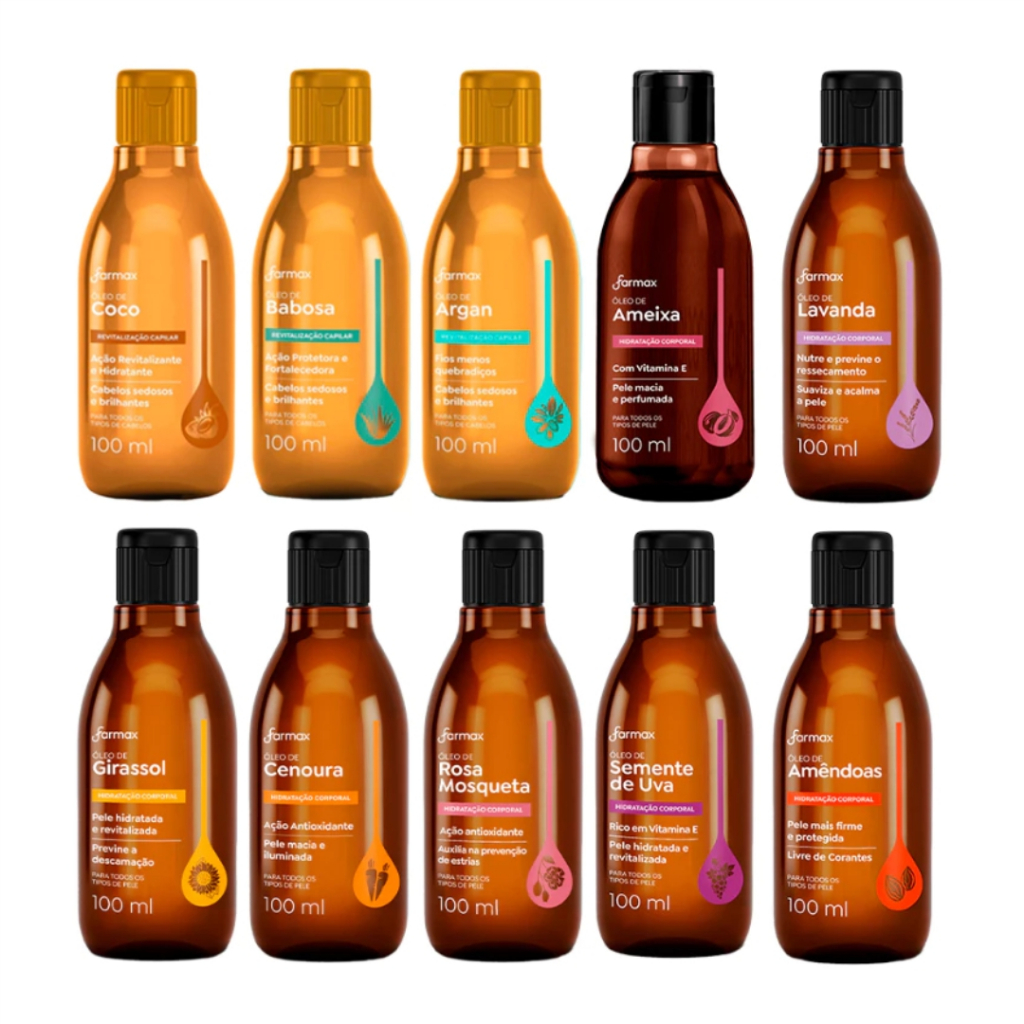 Óleo Capilar e Corporal Farmax 100ml - Hidratação e Proteção Contra o ...