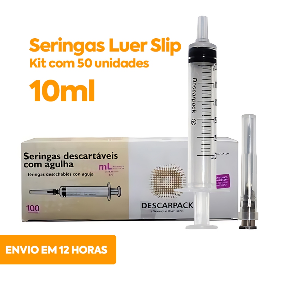 Seringa 10ml Com Agulha 25X0,7cm Luer Slip Descarpack | Shopee Brasil
