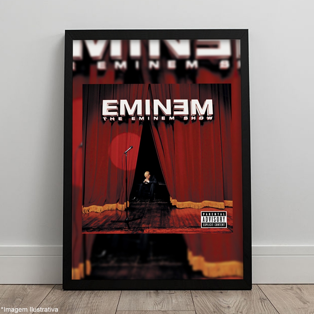 Quadro Coleção Álbuns Eminem Rapper Encore Relapse Kamikaze Pôster ...