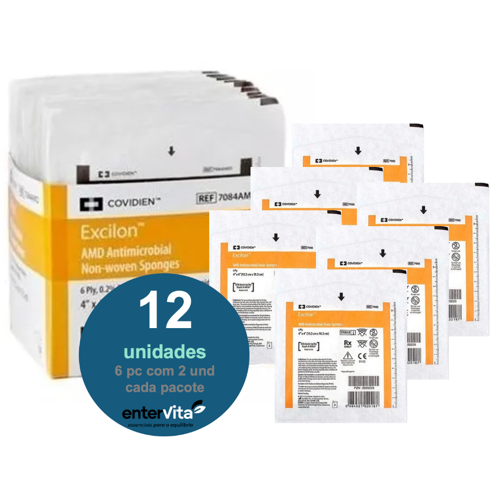 Kit Promocional - Excilon Amd Gaze Fenestrada Phmb 10,2 X 10,2cm ...