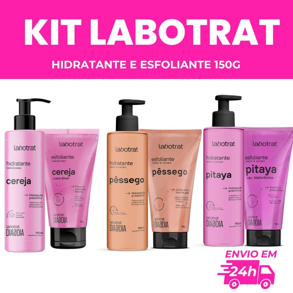 KIT LABOTRAT ESFOLIANTE E HIDRATANTE | Shopee Brasil