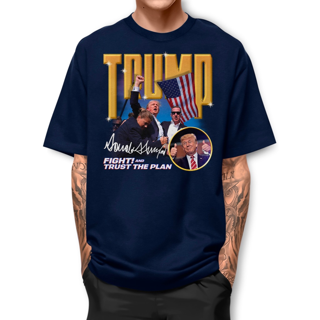 Camiseta TRUMP FIGHT Camisa Estampada Street 100% Algodão | Shopee Brasil