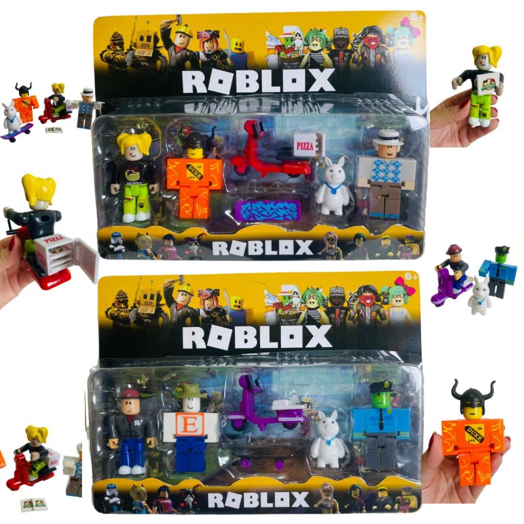 Kit Roblox 6 Bonecos Grandes Articulados Premium Lego Kit Completo ...