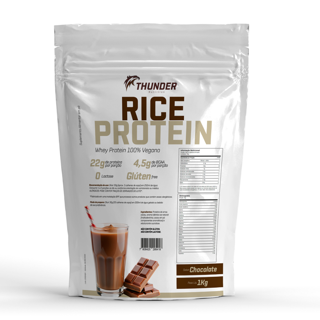 Whey Rice Protein 1kg Thunder - Whey Protein Vegano Zero Lactose ...