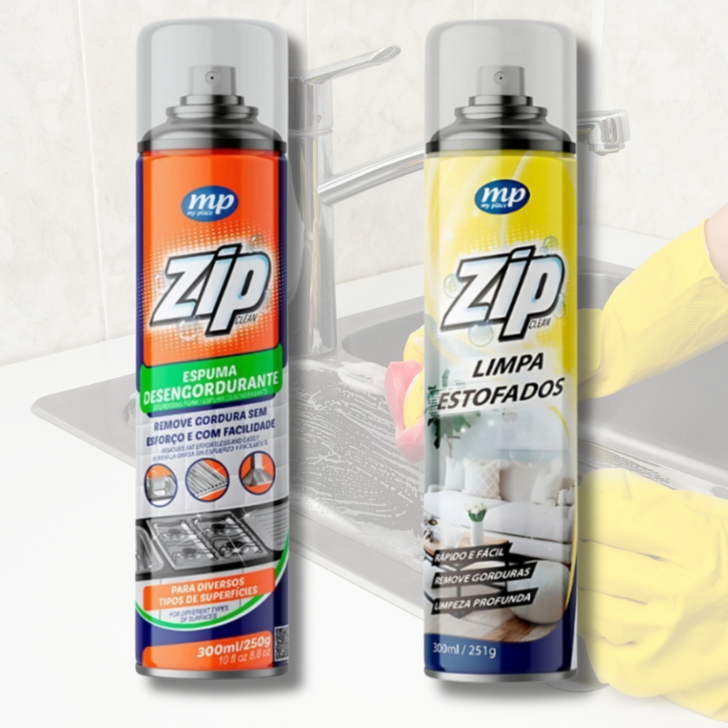 Kit Favoritos Zip Clean Limpa Estofados e Espuma Desengordurante My ...