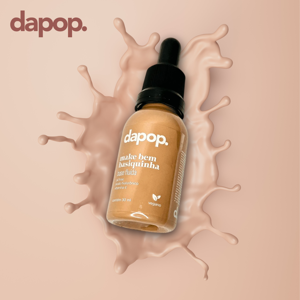 Base Fluida Make Bem Basiquinha Dapop, Vegana e Perfeita para o Dia a ...
