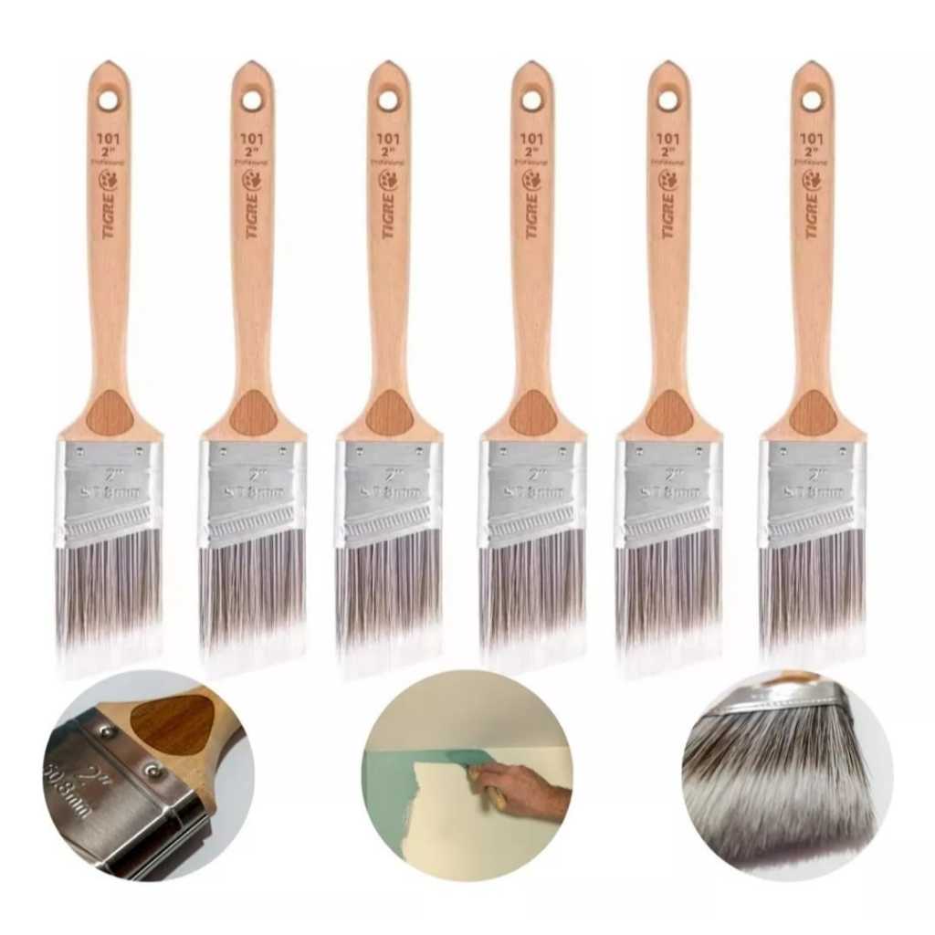 Trincha Profissional Tigre Angular Para Todos Tipos De Pintura | Shopee ...