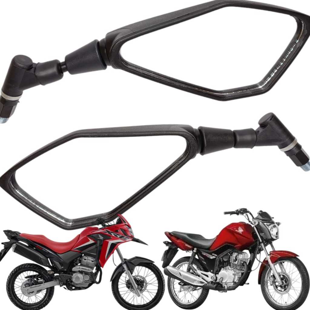 Par Retrovisor Kawasaki Z400 Grio 360 Articulado Rosca Honda Cg Titan ...