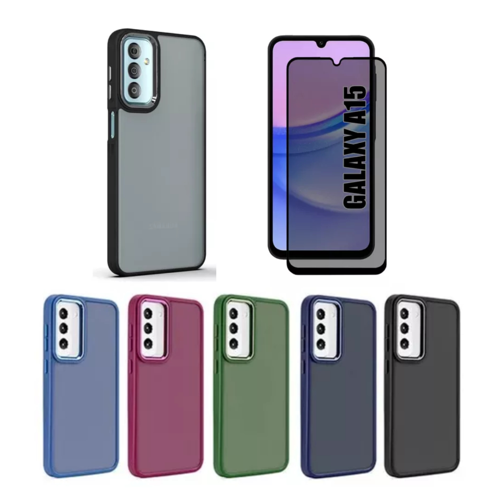 Película Privacidade Samsung A15/A14/A06/A05/A05S/A34/A54/A35/A55/A16 + Capa Space Acrilica ...
