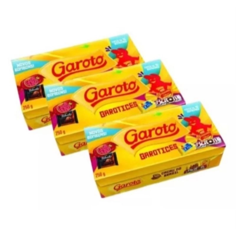 5 caixas bombom garoto chocolate envio ja | Shopee Brasil