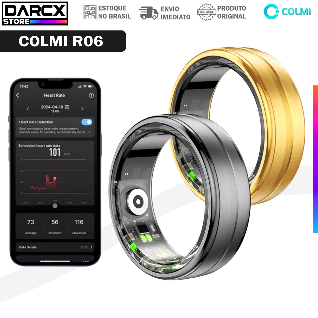 COLMI R06 Anel Inteligente Original Modo Saúde Modo Esporte Já no Brasil | Shopee Brasil