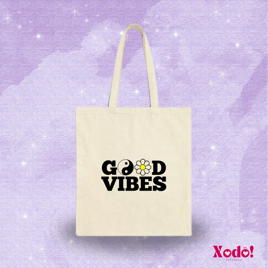 Bolsa Tote Ecobag Estampada Personalizada Goog Vibes | Shopee Brasil