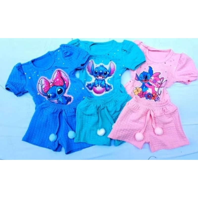 Conjunto infantil menina stitch | Shopee Brasil