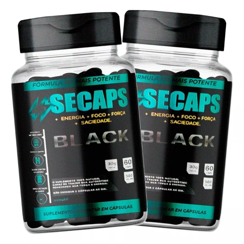 2x Secaps Black - 120 Caps 2meses - Original Promoção | Shopee Brasil