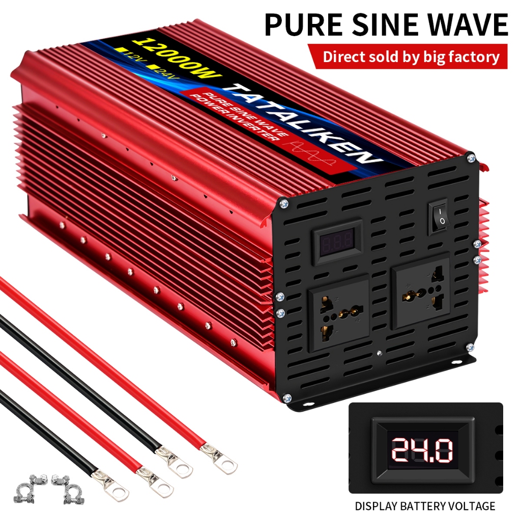 Inversor De Onda Senoidal Pura 12V/24V Para 220V 6000W 8000W 12000W Conversor De Potência ...