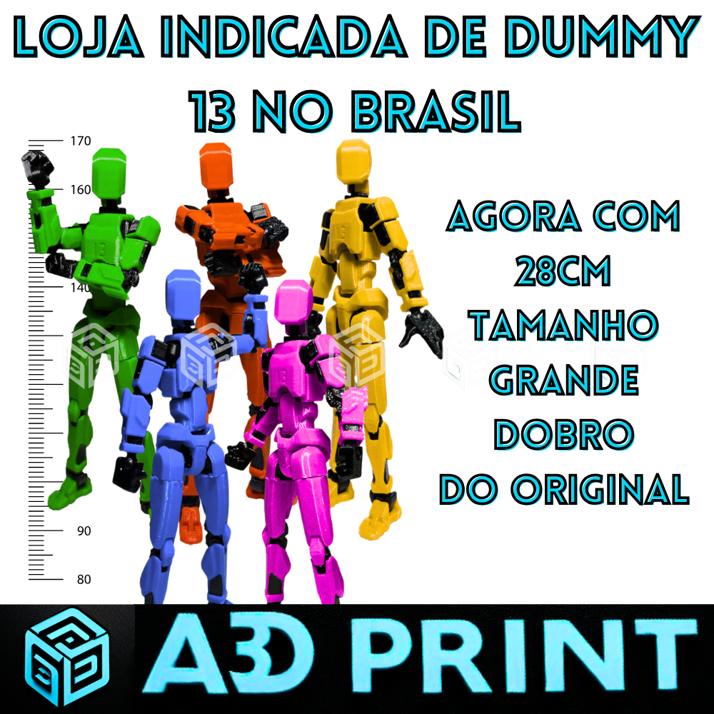 Boneco Dummy 13 (28CM) Grande - Boneco Articulado Action Figure ...